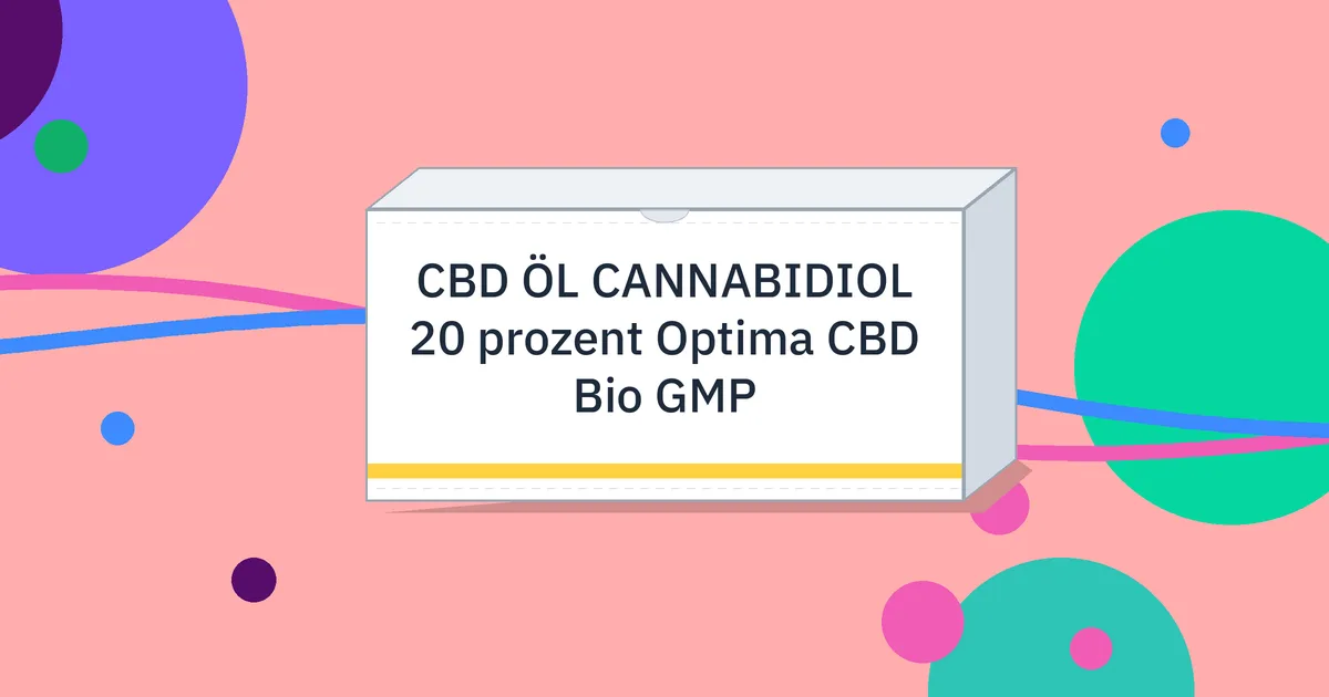 Symbolbild: Packung mit der Aufschrift CBD ÖL CANNABIDIOL 20 prozent Optima CBD Bio GMP (PZN 16206525) – Verfügbarkeit und Bezug in Apotheken in Frankfurt am Main
