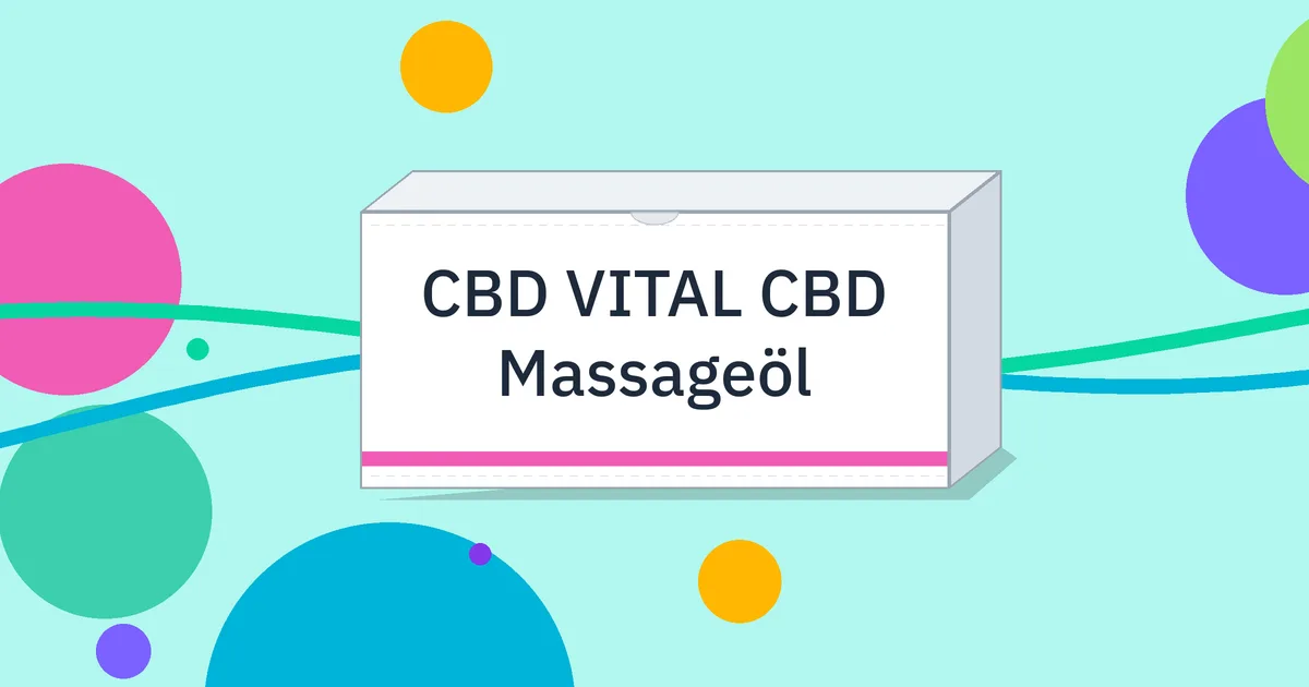 Symbolbild: Packung mit der Aufschrift CBD VITAL CBD Massageöl (PZN 17241305) – Verfügbarkeit und Bezug in Apotheken in Frankfurt am Main