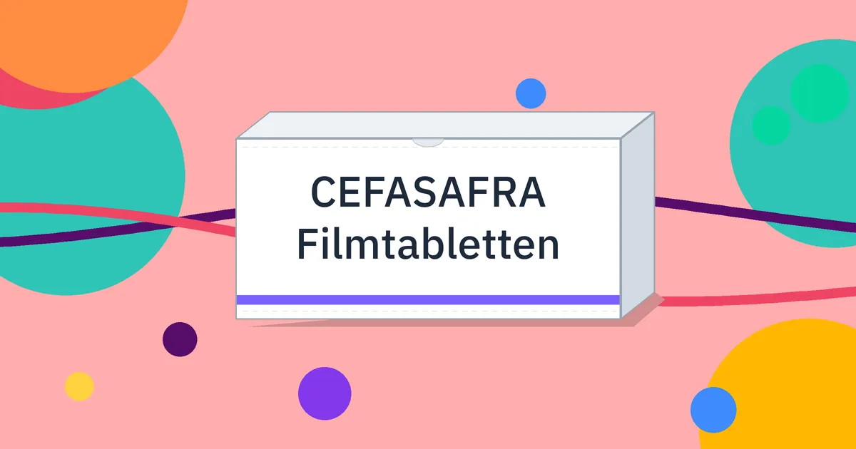 Symbolbild: Packung mit der Aufschrift CEFASAFRA Filmtabletten (PZN 19743927) – Verfügbarkeit und Bezug in Apotheken in Frankfurt am Main