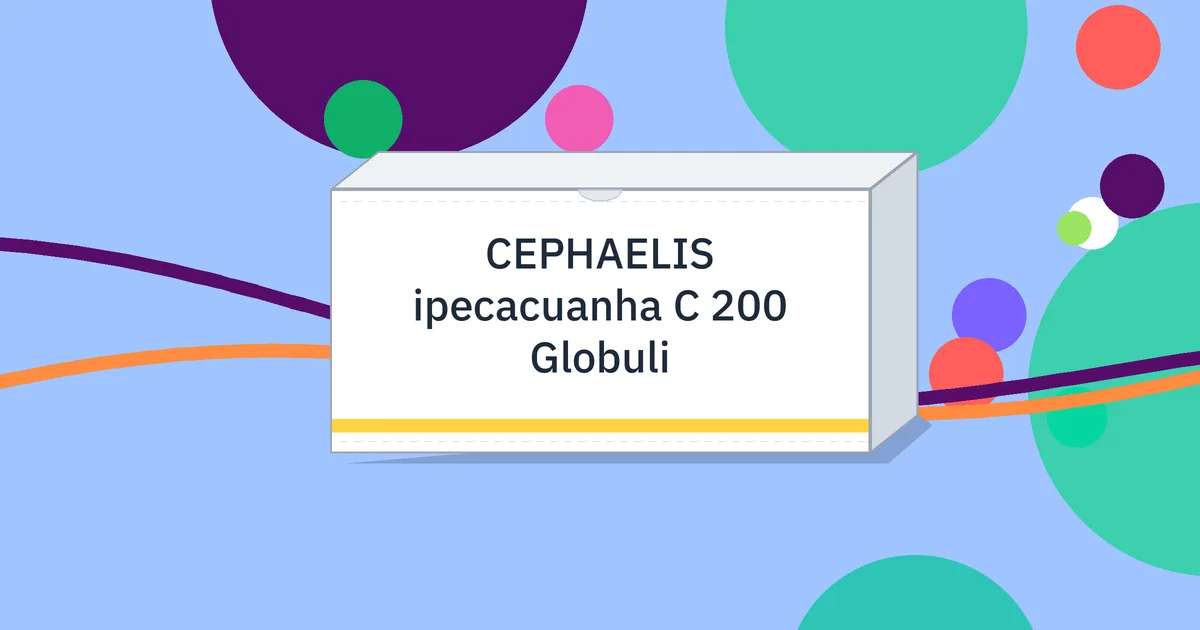 Symbolbild: Packung mit der Aufschrift CEPHAELIS ipecacuanha C 200 Globuli (PZN 14311979) – Verfügbarkeit und Bezug in Apotheken in Frankfurt am Main