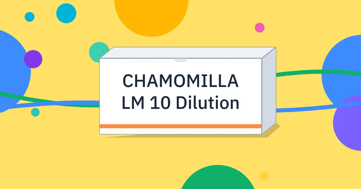 Symbolbild: Packung mit der Aufschrift CHAMOMILLA LM 10 Dilution (PZN 12812507) – Verfügbarkeit und Bezug in Apotheken in Frankfurt am Main