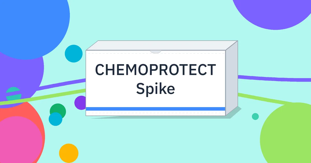 Symbolbild: Packung mit der Aufschrift CHEMOPROTECT Spike (PZN 11216016) – Verfügbarkeit und Bezug in Apotheken in Frankfurt am Main