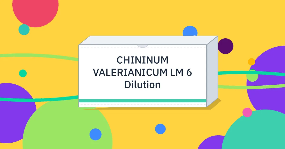 Symbolbild: Packung mit der Aufschrift CHININUM VALERIANICUM LM 6 Dilution (PZN 13442633) – Verfügbarkeit und Bezug in Apotheken in Frankfurt am Main