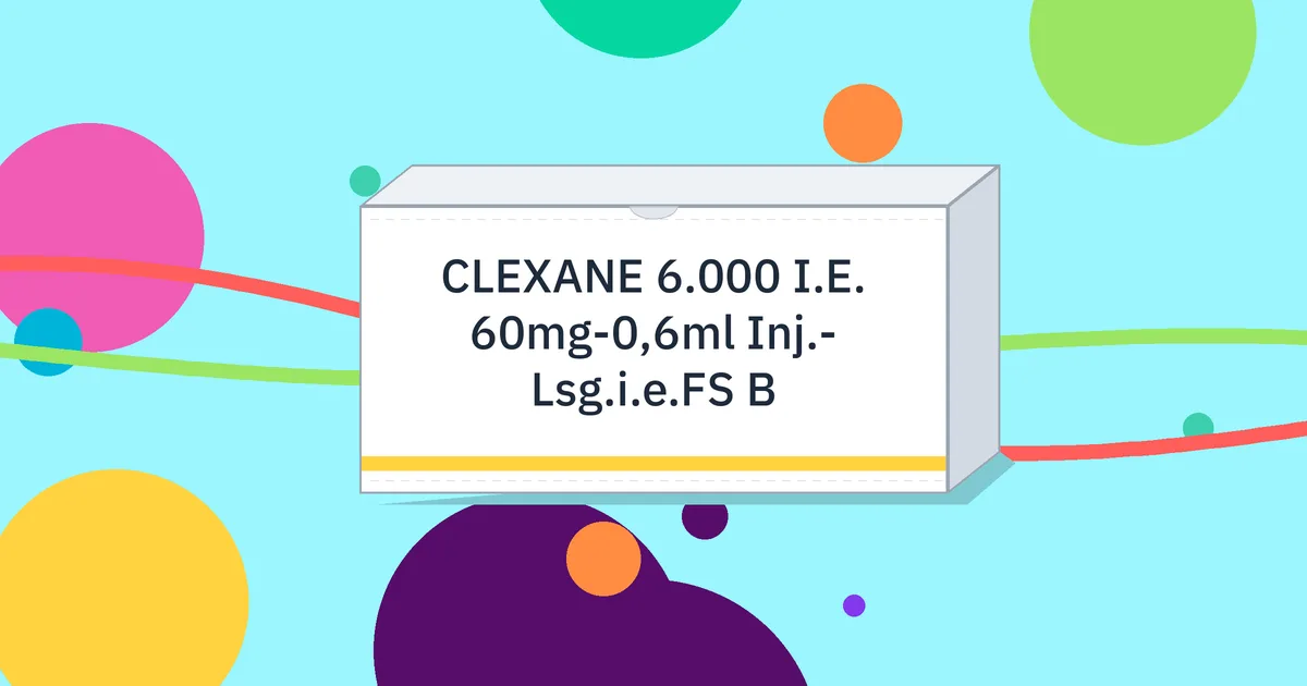 Symbolbild: Packung mit der Aufschrift CLEXANE 6.000 I.E. 60mg-0,6ml Inj.-Lsg.i.e.FS B (PZN 07530882) – Verfügbarkeit und Bezug in Apotheken in Frankfurt am Main