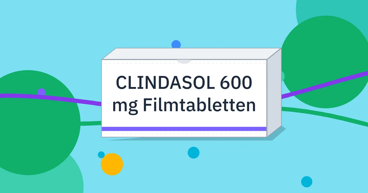 Symbolbild: Packung mit der Aufschrift CLINDASOL 600 mg Filmtabletten (PZN 13890432) – Verfügbarkeit und Bezug in Apotheken in Frankfurt am Main