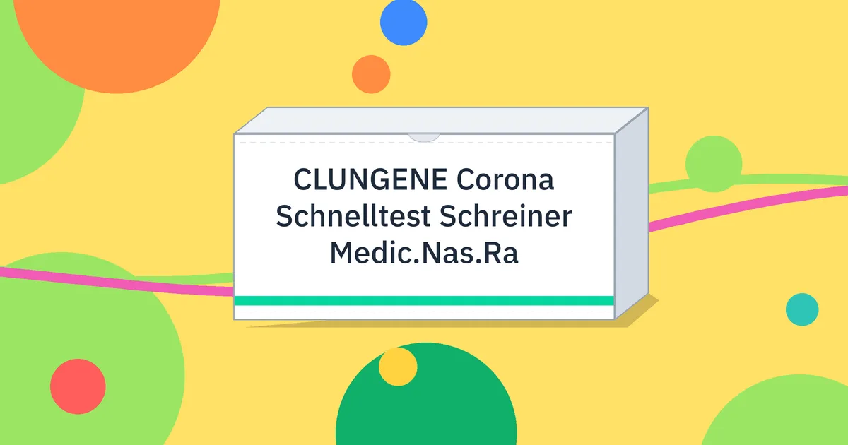 Symbolbild: Packung mit der Aufschrift CLUNGENE Corona Schnelltest Schreiner Medic.Nas.Ra (PZN 17152949) – Verfügbarkeit und Bezug in Apotheken in Frankfurt am Main