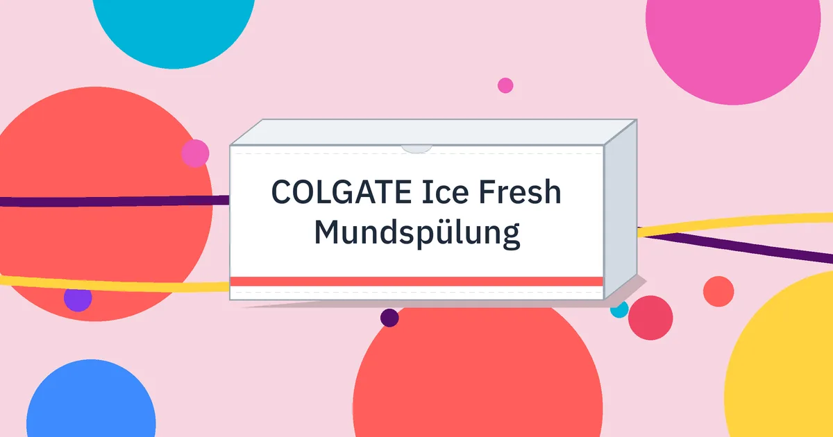 Symbolbild: Packung mit der Aufschrift COLGATE Ice Fresh Mundspülung (PZN 18598392) – Verfügbarkeit und Bezug in Apotheken in Frankfurt am Main