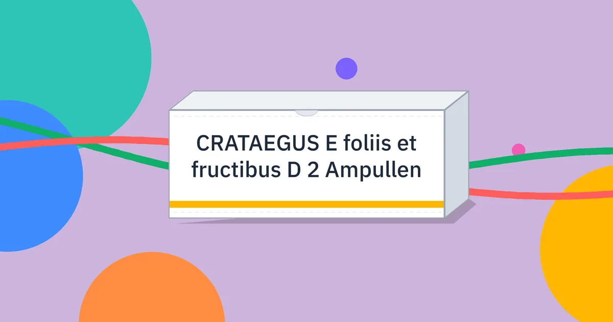 Symbolbild: Packung mit der Aufschrift CRATAEGUS E foliis et fructibus D 2 Ampullen (PZN 02915896) – Verfügbarkeit und Bezug in Apotheken in Frankfurt am Main
