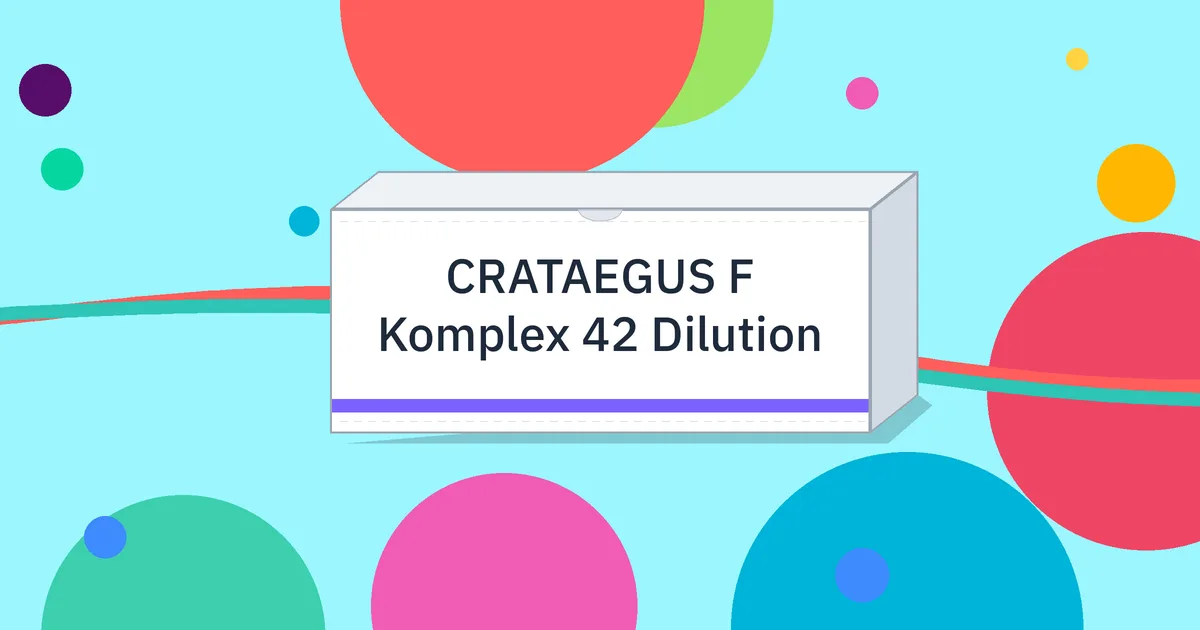 Symbolbild: Packung mit der Aufschrift CRATAEGUS F Komplex 42 Dilution (PZN 01012784) – Verfügbarkeit und Bezug in Apotheken in Frankfurt am Main