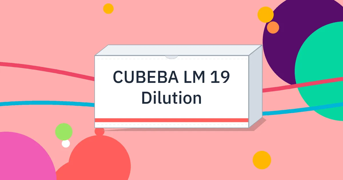 Symbolbild: Packung mit der Aufschrift CUBEBA LM 19 Dilution (PZN 13456859) – Verfügbarkeit und Bezug in Apotheken in Frankfurt am Main