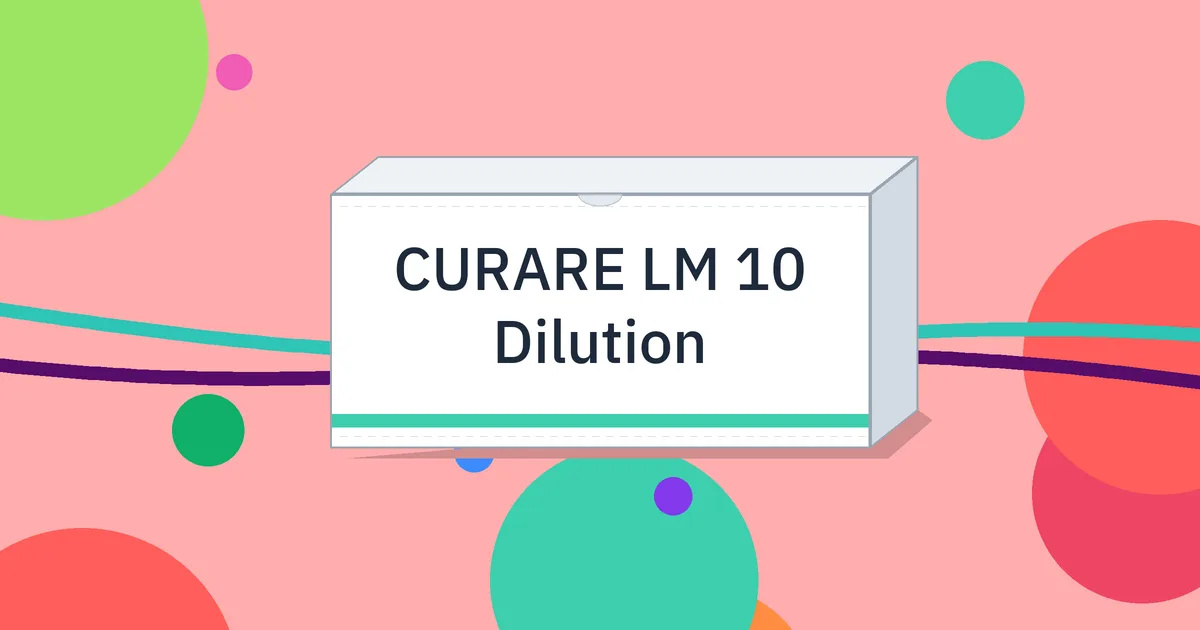 Symbolbild: Packung mit der Aufschrift CURARE LM 10 Dilution (PZN 12839498) – Verfügbarkeit und Bezug in Apotheken in Frankfurt am Main