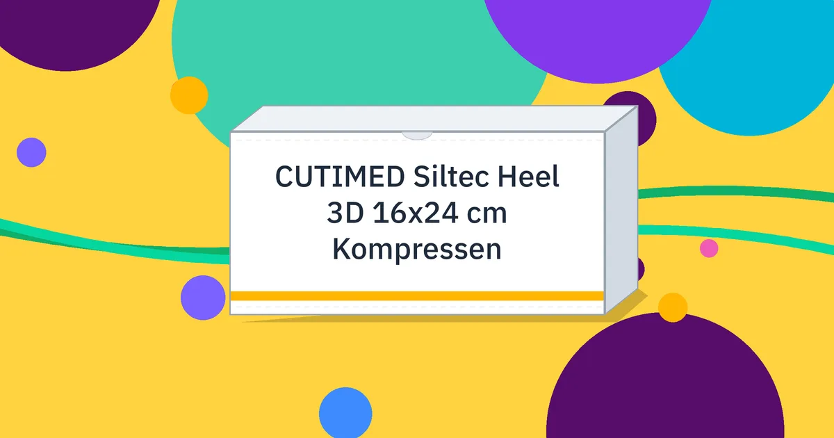 Symbolbild: Packung mit der Aufschrift CUTIMED Siltec Heel 3D 16x24 cm Kompressen (PZN 18126902) – Verfügbarkeit und Bezug in Apotheken in Frankfurt am Main