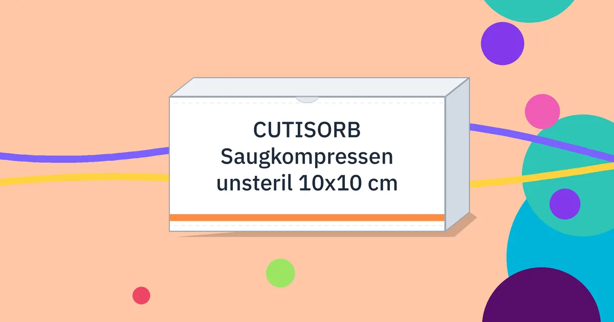 Symbolbild: Packung mit der Aufschrift CUTISORB Saugkompressen unsteril 10x10 cm (PZN 02536868) – Verfügbarkeit und Bezug in Apotheken in Frankfurt am Main