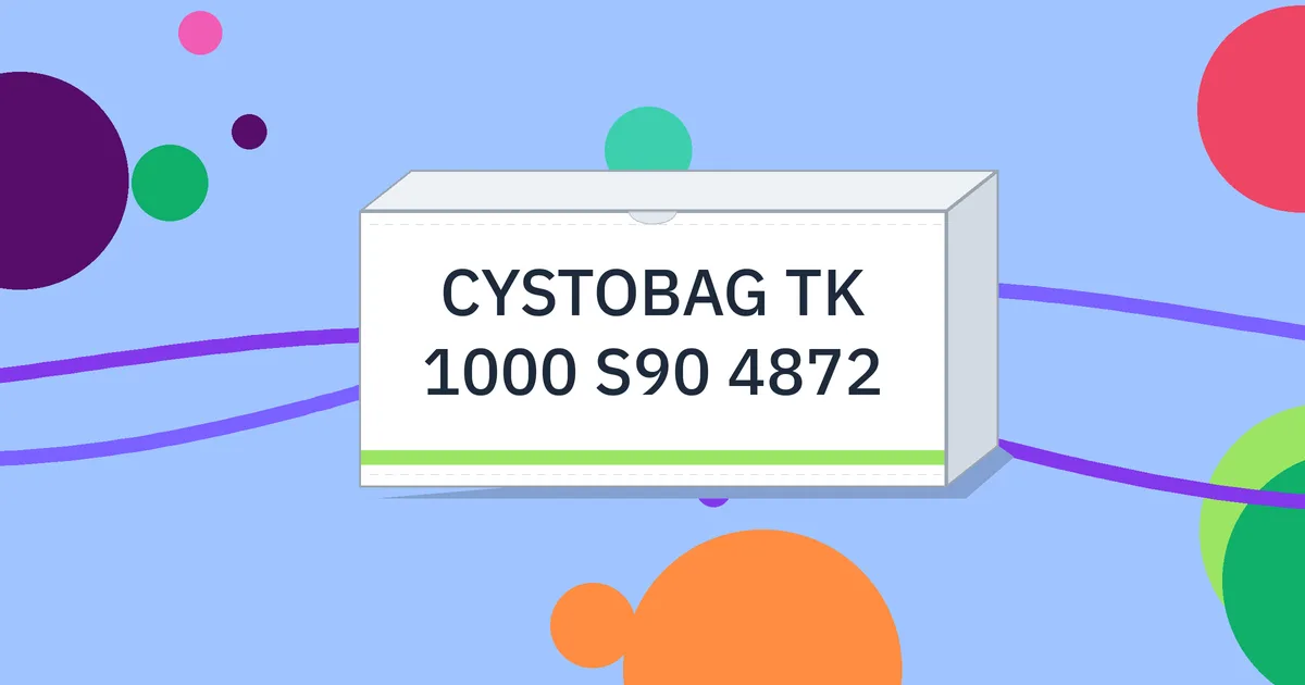 Symbolbild: Packung mit der Aufschrift CYSTOBAG TK 1000 S90 4872 (PZN 00689349) – Verfügbarkeit und Bezug in Apotheken in Frankfurt am Main