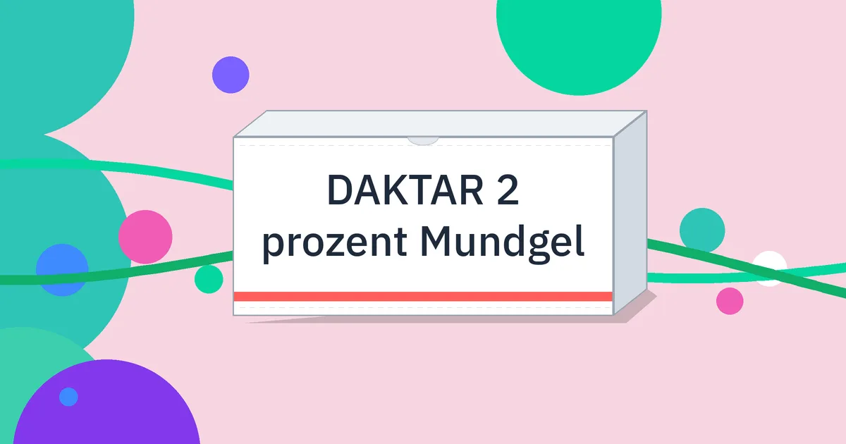 Symbolbild: Packung mit der Aufschrift DAKTAR 2 prozent Mundgel (PZN 00233253) – Verfügbarkeit und Bezug in Apotheken in Frankfurt am Main