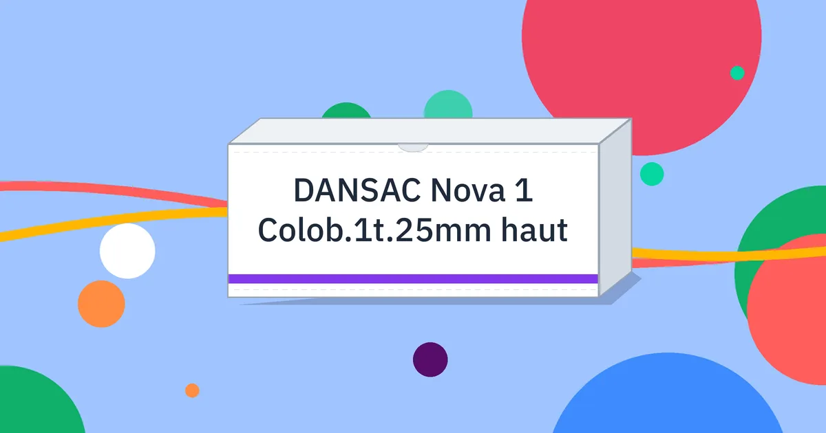 Symbolbild: Packung mit der Aufschrift DANSAC Nova 1 Colob.1t.25mm haut (PZN 00599497) – Verfügbarkeit und Bezug in Apotheken in Frankfurt am Main