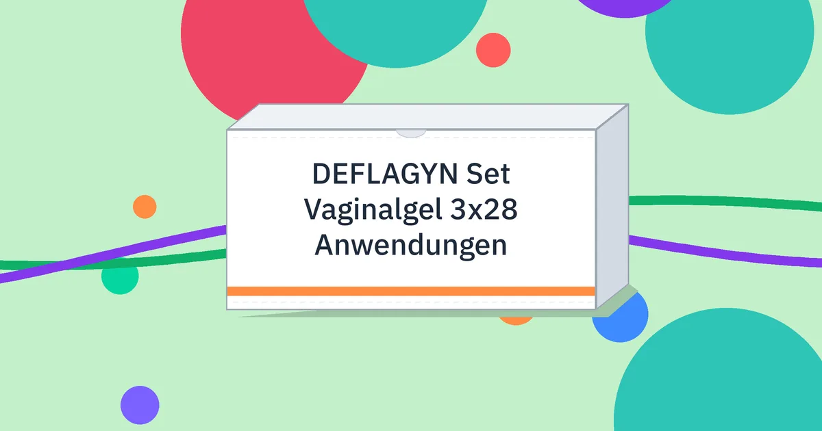 Symbolbild: Packung mit der Aufschrift DEFLAGYN Set Vaginalgel 3x28 Anwendungen (PZN 16801989) – Verfügbarkeit und Bezug in Apotheken in Frankfurt am Main