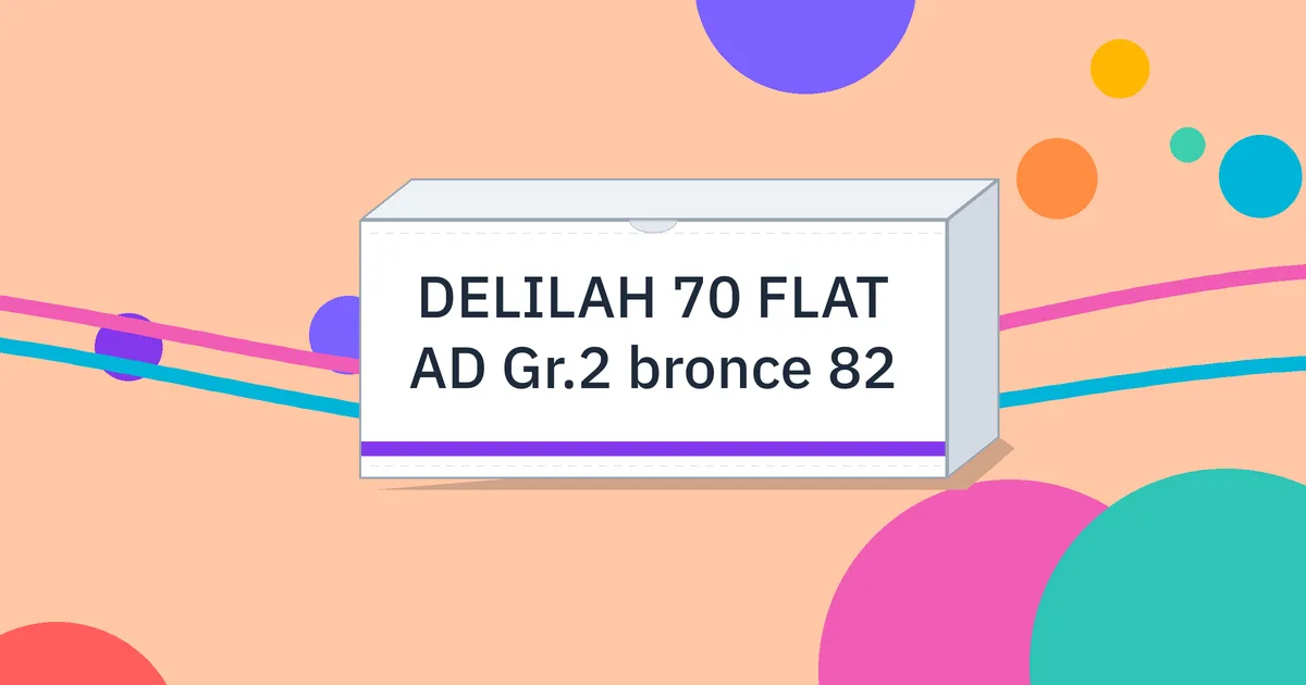 Symbolbild: Packung mit der Aufschrift DELILAH 70 FLAT AD Gr.2 bronce 82 (PZN 13847525) – Verfügbarkeit und Bezug in Apotheken in Frankfurt am Main