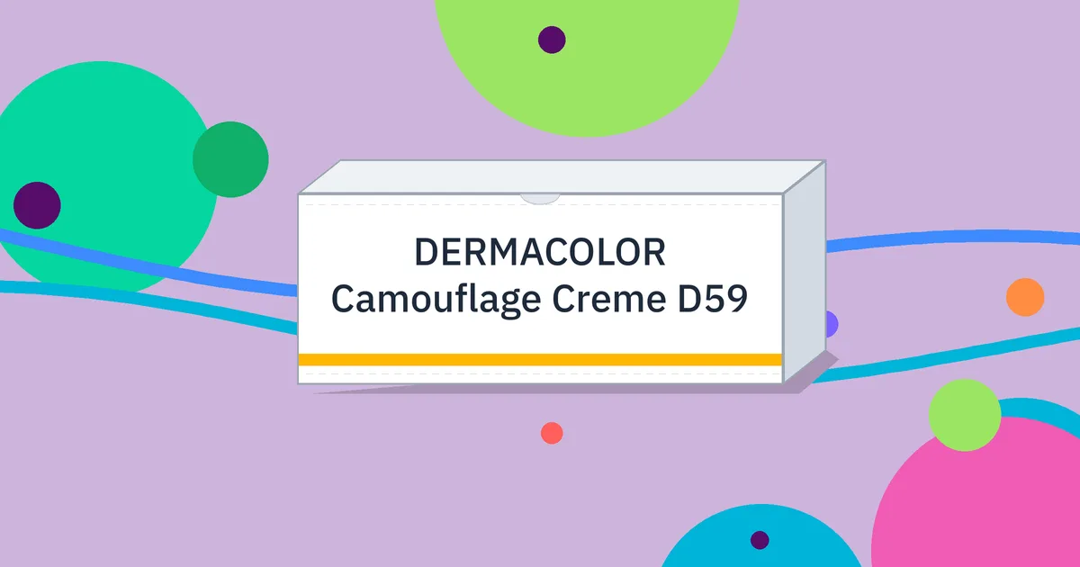 Symbolbild: Packung mit der Aufschrift DERMACOLOR Camouflage Creme D59 (PZN 15819007) – Verfügbarkeit und Bezug in Apotheken in Frankfurt am Main