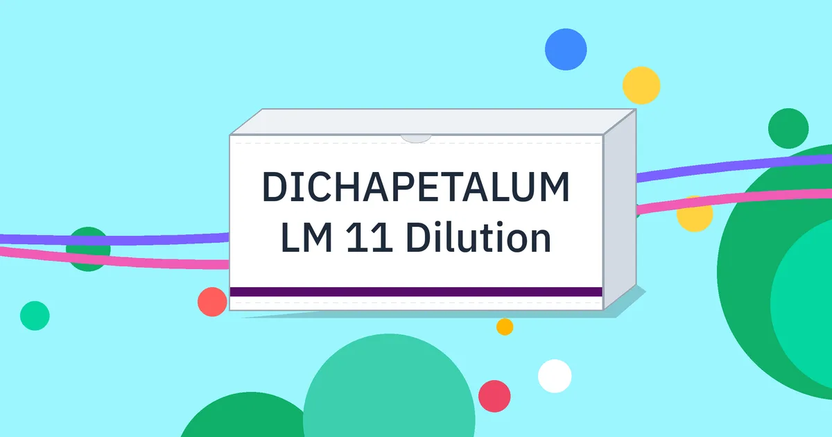 Symbolbild: Packung mit der Aufschrift DICHAPETALUM LM 11 Dilution (PZN 13464221) – Verfügbarkeit und Bezug in Apotheken in Frankfurt am Main