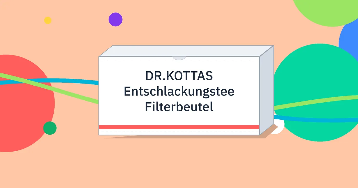 Symbolbild: Packung mit der Aufschrift DR.KOTTAS Entschlackungstee Filterbeutel (PZN 09919644) – Verfügbarkeit und Bezug in Apotheken in Frankfurt am Main