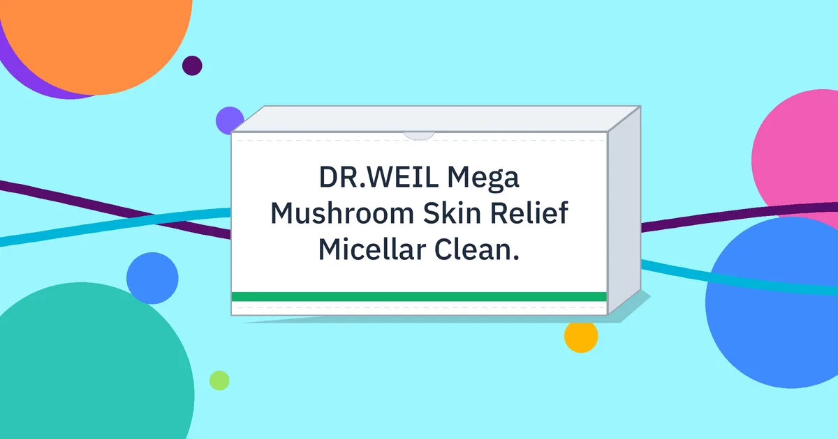 Symbolbild: Packung mit der Aufschrift DR.WEIL Mega Mushroom Skin Relief Micellar Clean. (PZN 18863368) – Verfügbarkeit und Bezug in Apotheken in Frankfurt am Main