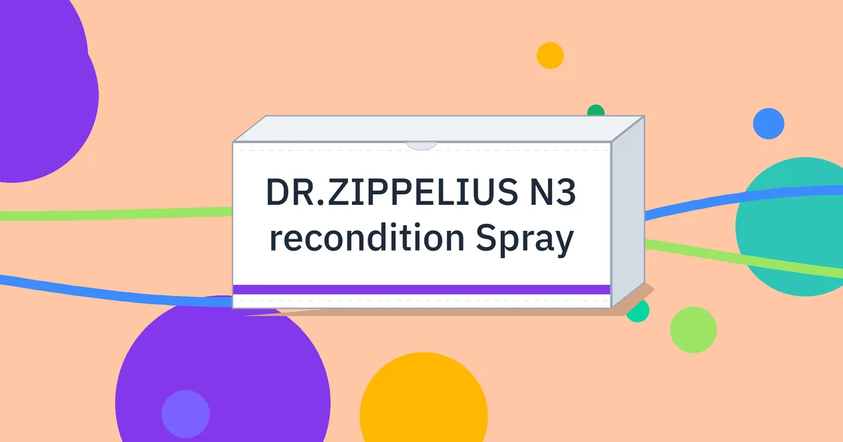 Symbolbild: Packung mit der Aufschrift DR.ZIPPELIUS N3 recondition Spray (PZN 09292346) – Verfügbarkeit und Bezug in Apotheken in Frankfurt am Main