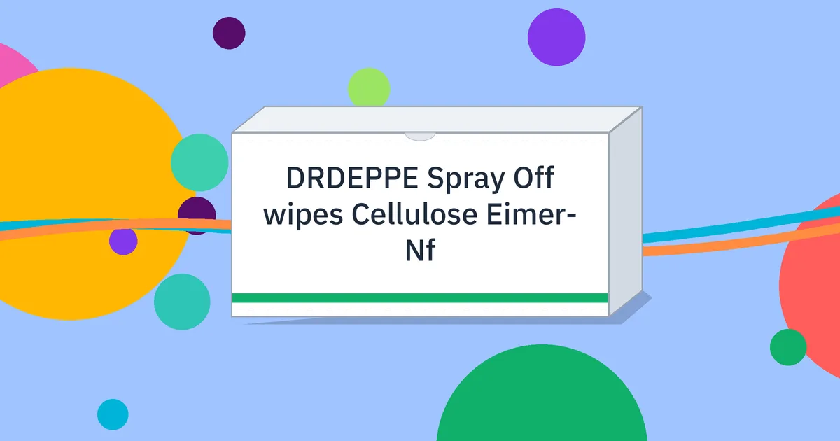 Symbolbild: Packung mit der Aufschrift DRDEPPE Spray Off wipes Cellulose Eimer-Nf (PZN 19692561) – Verfügbarkeit und Bezug in Apotheken in Frankfurt am Main