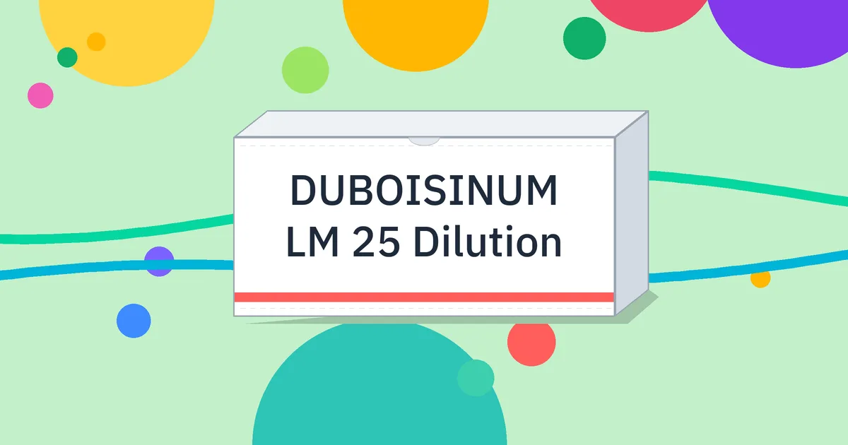 Symbolbild: Packung mit der Aufschrift DUBOISINUM LM 25 Dilution (PZN 13467627) – Verfügbarkeit und Bezug in Apotheken in Frankfurt am Main