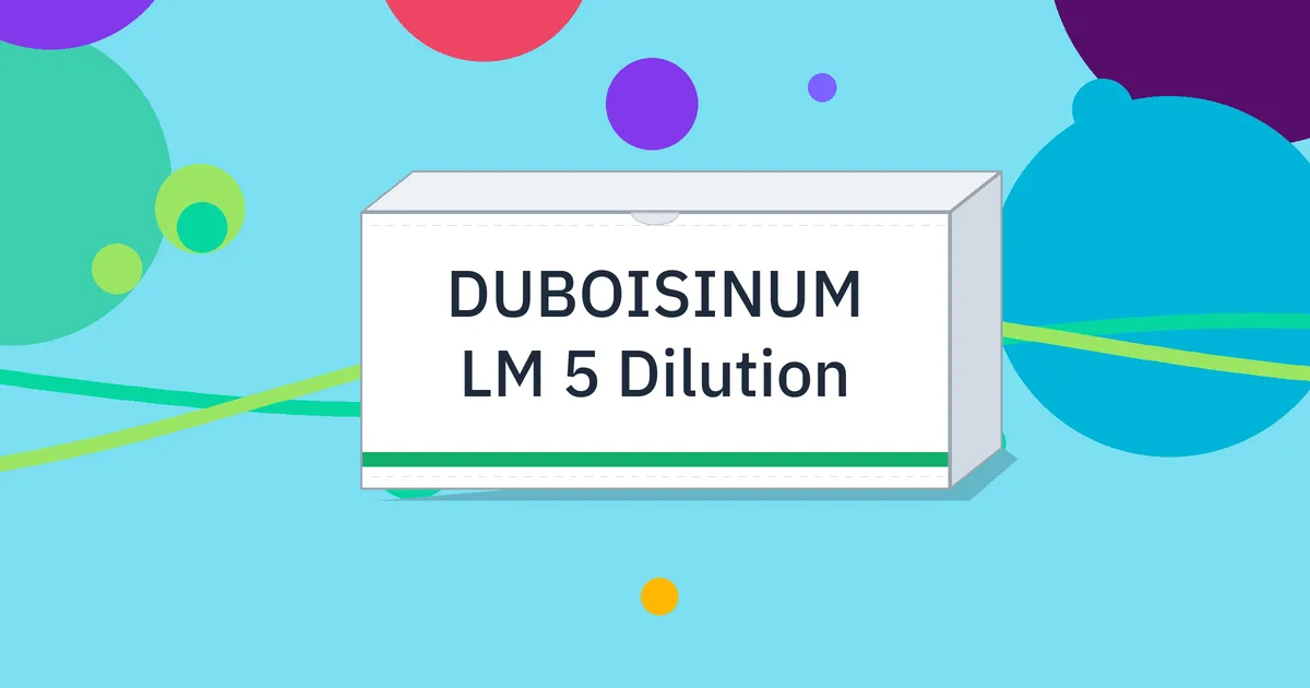 Symbolbild: Packung mit der Aufschrift DUBOISINUM LM 5 Dilution (PZN 13467372) – Verfügbarkeit und Bezug in Apotheken in Frankfurt am Main