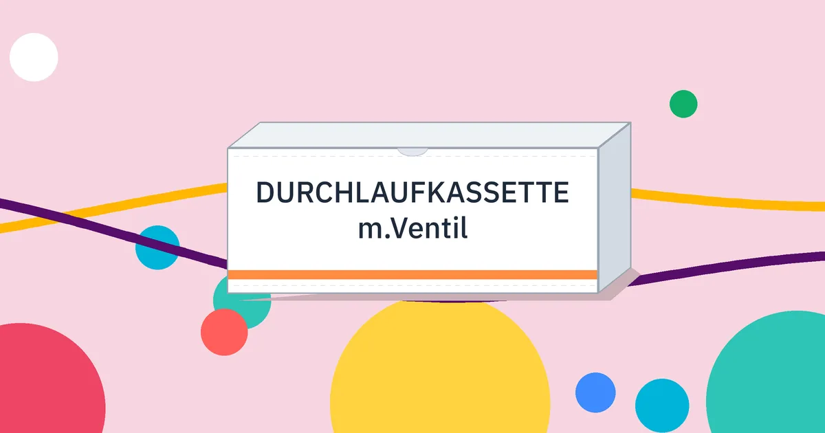 Symbolbild: Packung mit der Aufschrift DURCHLAUFKASSETTE m.Ventil (PZN 09106059) – Verfügbarkeit und Bezug in Apotheken in Frankfurt am Main