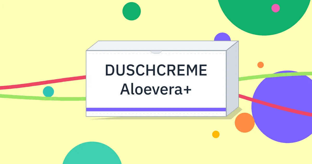Symbolbild: Packung mit der Aufschrift DUSCHCREME Aloevera+ (PZN 19921139) – Verfügbarkeit und Bezug in Apotheken in Frankfurt am Main