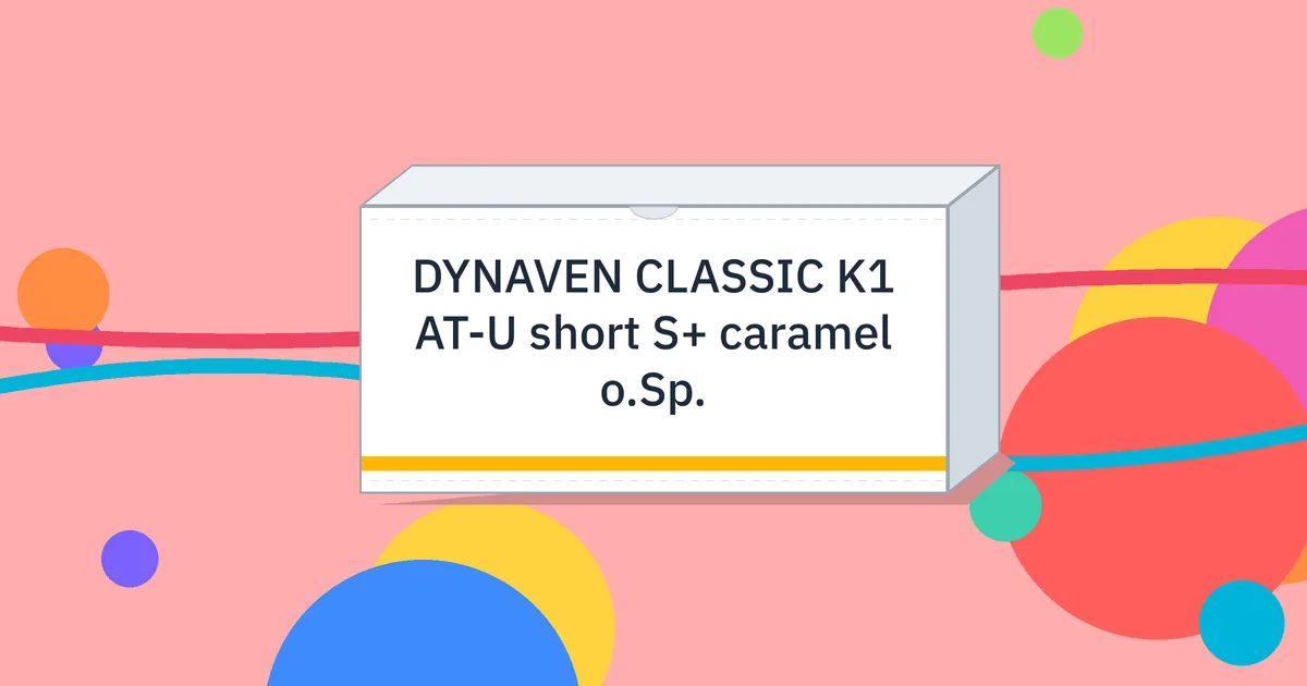 Symbolbild: Packung mit der Aufschrift DYNAVEN CLASSIC K1 AT-U short S+ caramel o.Sp. (PZN 18416712) – Verfügbarkeit und Bezug in Apotheken in Frankfurt am Main