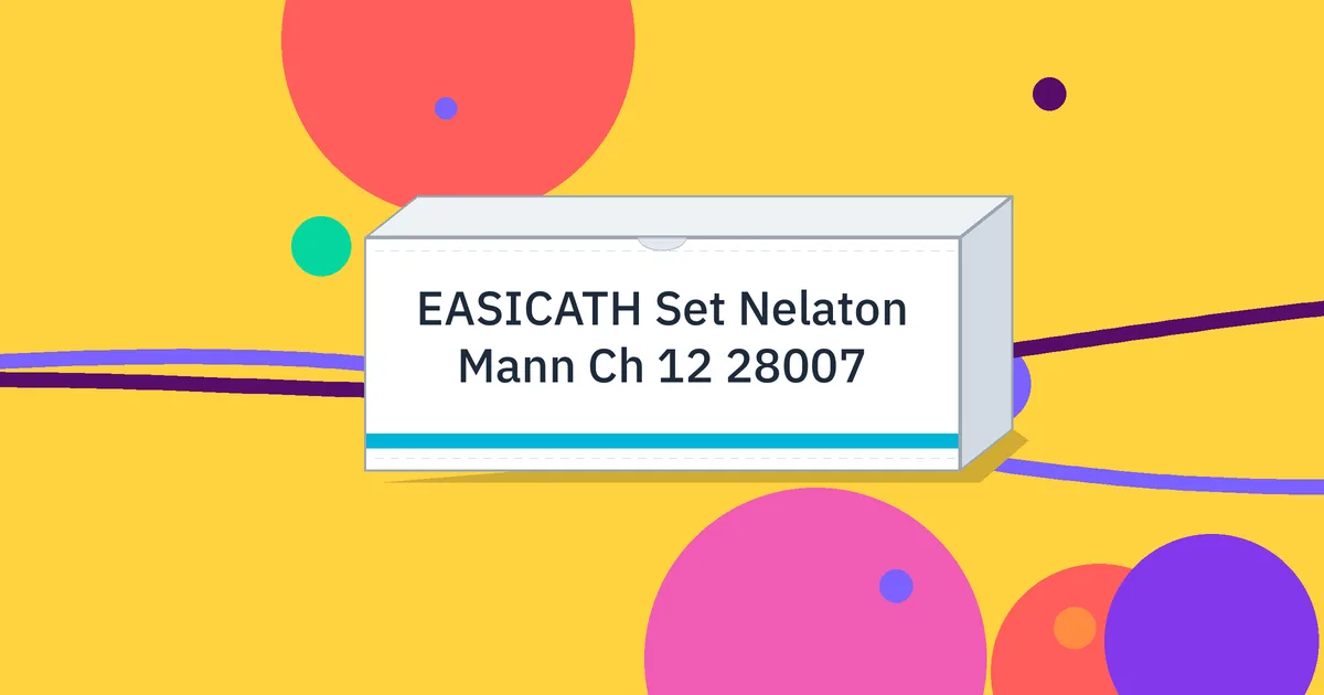 Symbolbild: Packung mit der Aufschrift EASICATH Set Nelaton Mann Ch 12 28007 (PZN 00599190) – Verfügbarkeit und Bezug in Apotheken in Frankfurt am Main