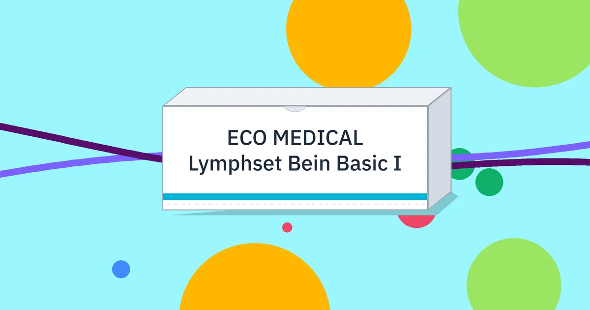 Symbolbild: Packung mit der Aufschrift ECO MEDICAL Lymphset Bein Basic I (PZN 10984718) – Verfügbarkeit und Bezug in Apotheken in Frankfurt am Main