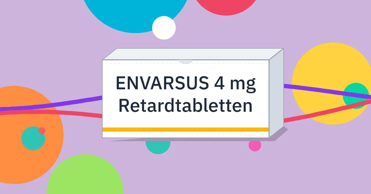 Symbolbild: Packung mit der Aufschrift ENVARSUS 4 mg Retardtabletten (PZN 12739762) – Verfügbarkeit und Bezug in Apotheken in Frankfurt am Main