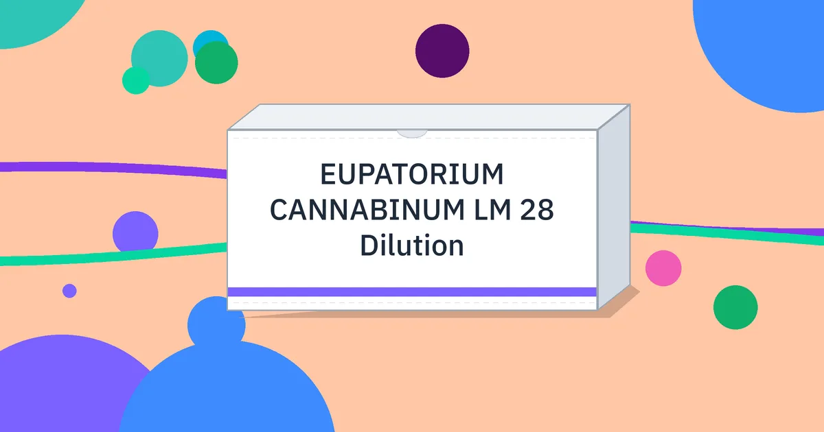 Symbolbild: Packung mit der Aufschrift EUPATORIUM CANNABINUM LM 28 Dilution (PZN 12845961) – Verfügbarkeit und Bezug in Apotheken in Frankfurt am Main