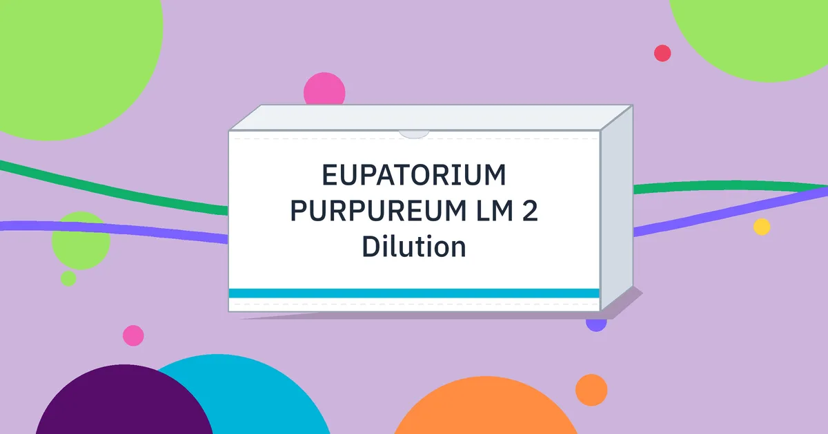 Symbolbild: Packung mit der Aufschrift EUPATORIUM PURPUREUM LM 2 Dilution (PZN 13481248) – Verfügbarkeit und Bezug in Apotheken in Frankfurt am Main