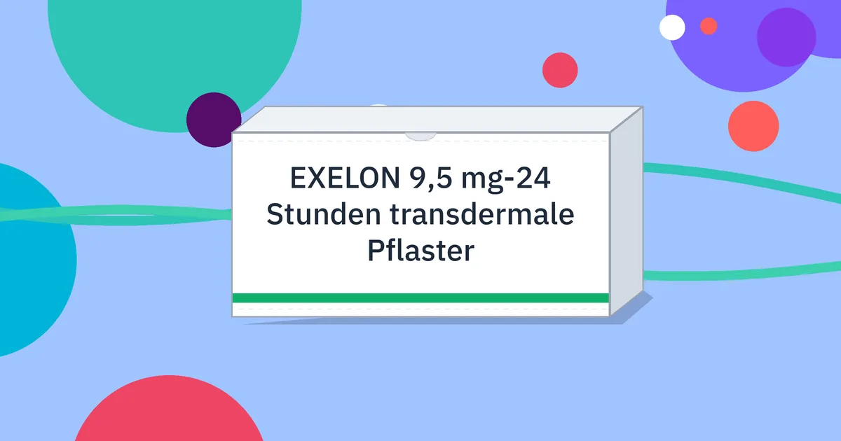 Symbolbild: Packung mit der Aufschrift EXELON 9,5 mg-24 Stunden transdermale Pflaster (PZN 10547260) – Verfügbarkeit und Bezug in Apotheken in Frankfurt am Main