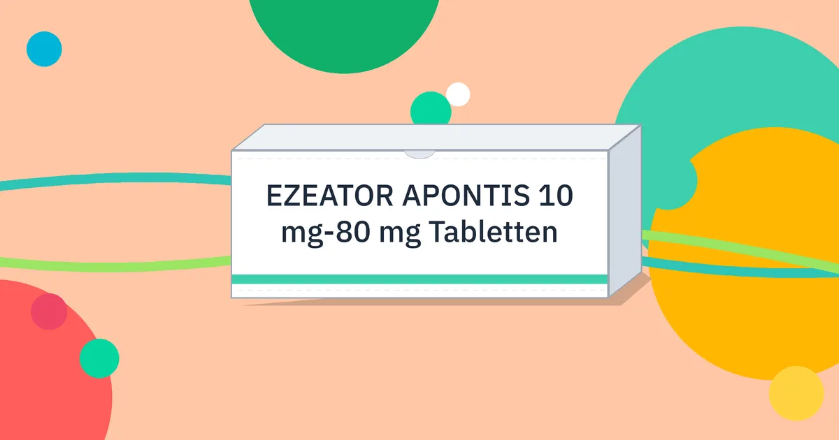 Symbolbild: Packung mit der Aufschrift EZEATOR APONTIS 10 mg-80 mg Tabletten (PZN 16775080) – Verfügbarkeit und Bezug in Apotheken in Frankfurt am Main