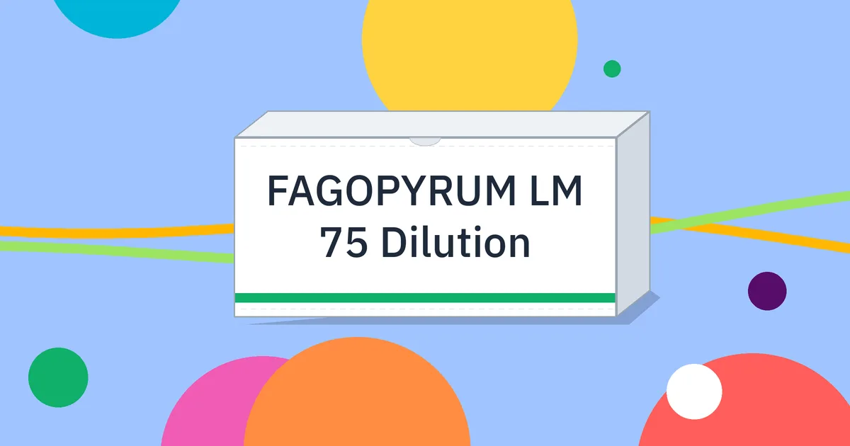 Symbolbild: Packung mit der Aufschrift FAGOPYRUM LM 75 Dilution (PZN 13486748) – Verfügbarkeit und Bezug in Apotheken in Frankfurt am Main