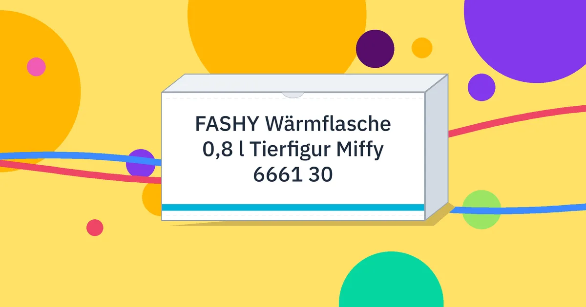 Symbolbild: Packung mit der Aufschrift FASHY Wärmflasche 0,8 l Tierfigur Miffy 6661 30 (PZN 14142465) – Verfügbarkeit und Bezug in Apotheken in Frankfurt am Main