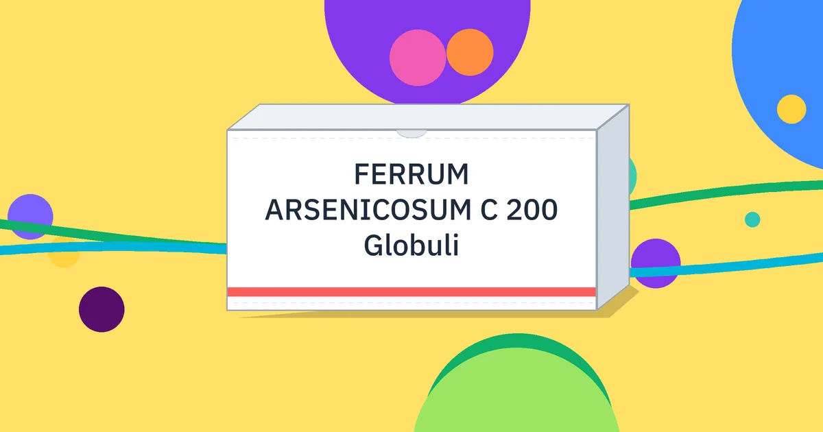 Symbolbild: Packung mit der Aufschrift FERRUM ARSENICOSUM C 200 Globuli (PZN 16690886) – Verfügbarkeit und Bezug in Apotheken in Frankfurt am Main