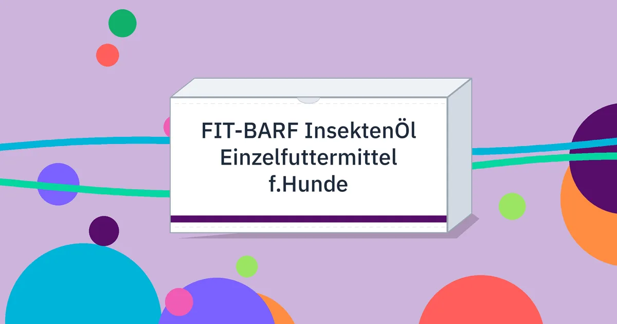 Symbolbild: Packung mit der Aufschrift FIT-BARF InsektenÖl Einzelfuttermittel f.Hunde (PZN 19911750) – Verfügbarkeit und Bezug in Apotheken in Frankfurt am Main