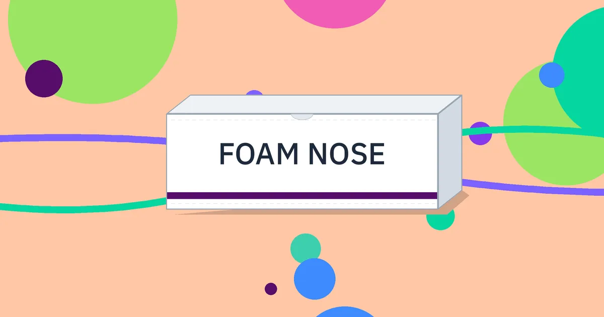 Symbolbild: Packung mit der Aufschrift FOAM NOSE (PZN 09378970) – Verfügbarkeit und Bezug in Apotheken in Frankfurt am Main