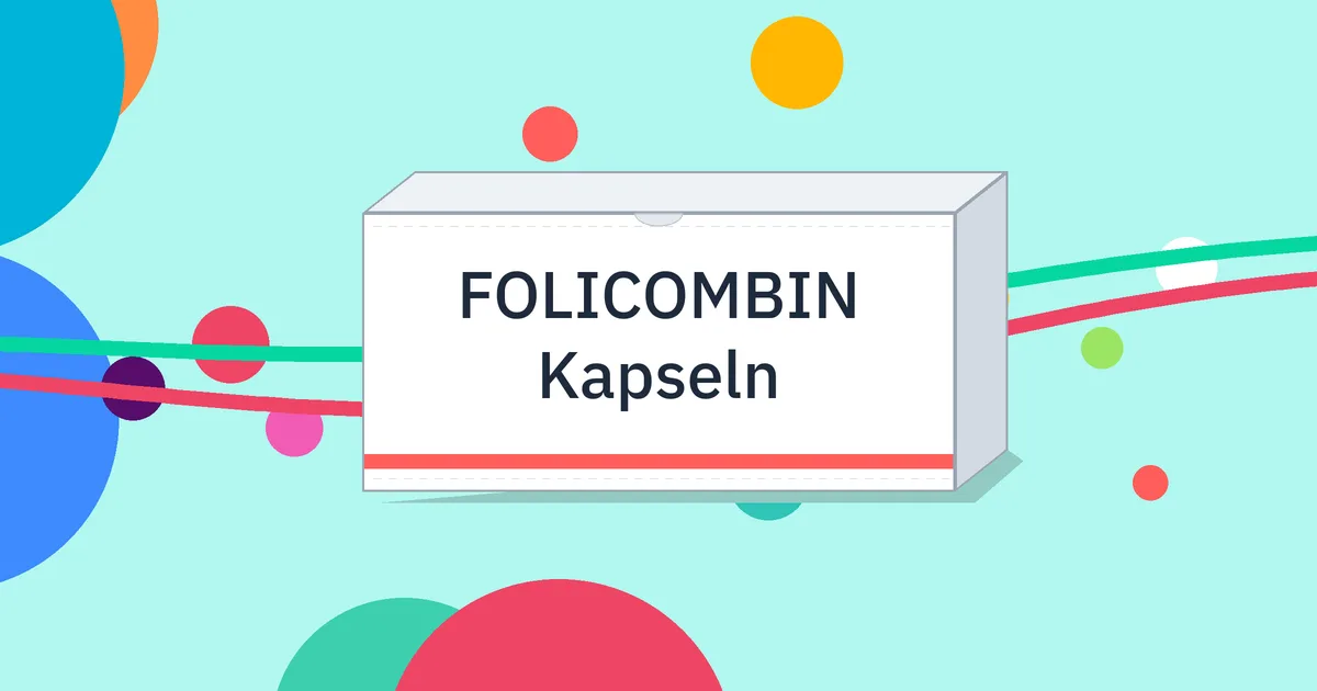 Symbolbild: Packung mit der Aufschrift FOLICOMBIN Kapseln (PZN 15573411) – Verfügbarkeit und Bezug in Apotheken in Frankfurt am Main