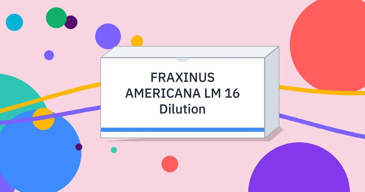 Symbolbild: Packung mit der Aufschrift FRAXINUS AMERICANA LM 16 Dilution (PZN 13491608) – Verfügbarkeit und Bezug in Apotheken in Frankfurt am Main