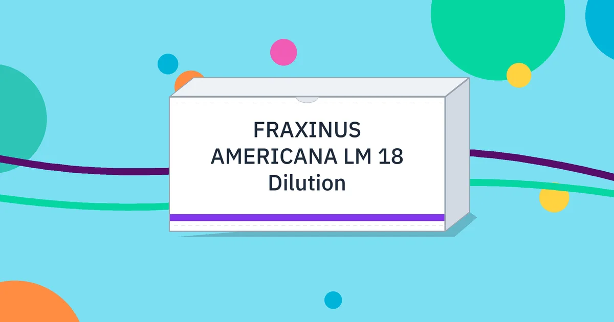 Symbolbild: Packung mit der Aufschrift FRAXINUS AMERICANA LM 18 Dilution (PZN 13491620) – Verfügbarkeit und Bezug in Apotheken in Frankfurt am Main