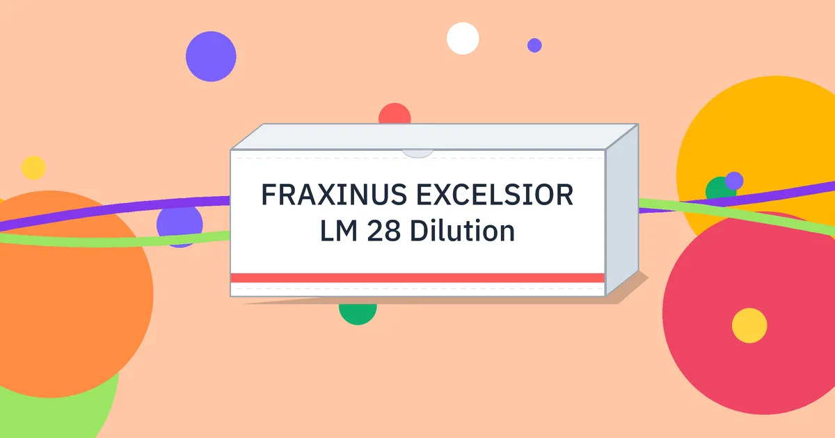 Symbolbild: Packung mit der Aufschrift FRAXINUS EXCELSIOR LM 28 Dilution (PZN 13492200) – Verfügbarkeit und Bezug in Apotheken in Frankfurt am Main