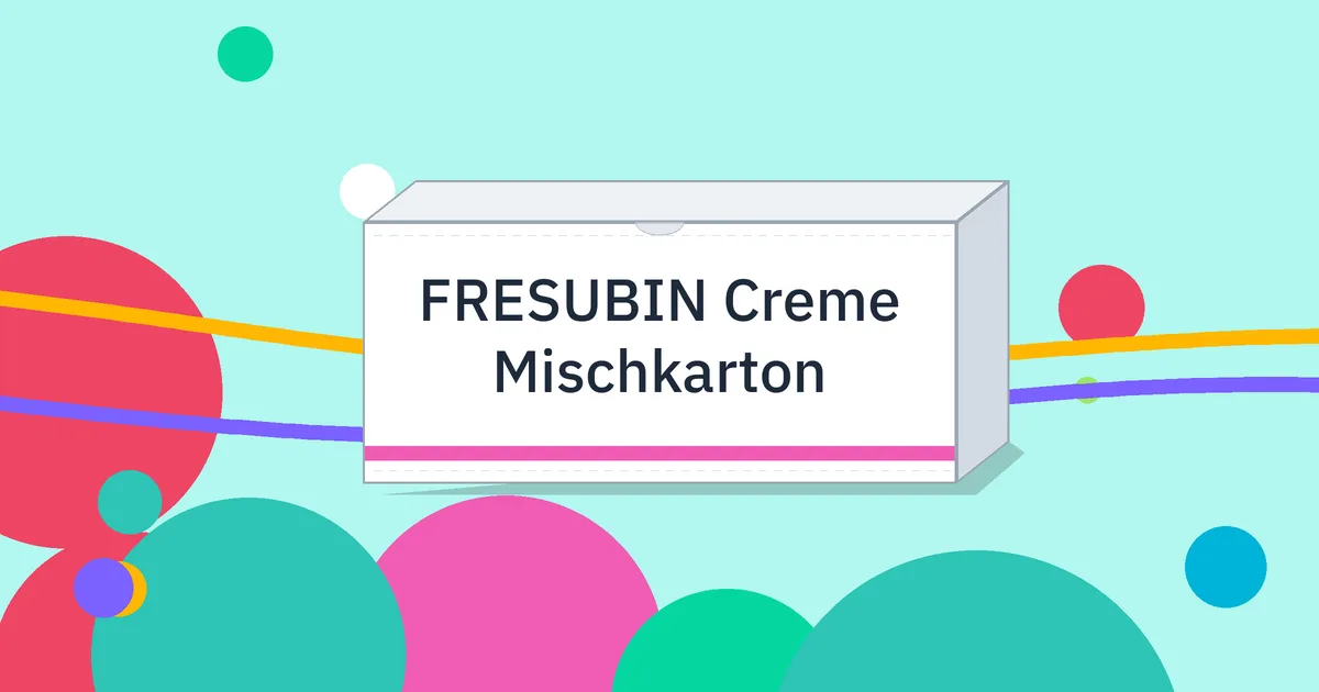 Symbolbild: Packung mit der Aufschrift FRESUBIN Creme Mischkarton (PZN 02534823) – Verfügbarkeit und Bezug in Apotheken in Frankfurt am Main